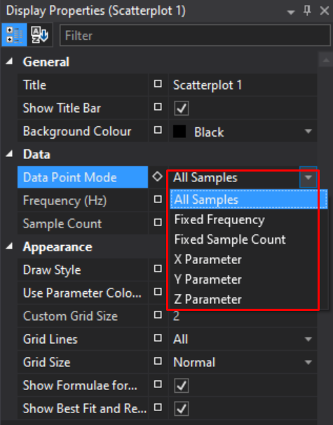 Scatterplot - ATLAS Product Suite