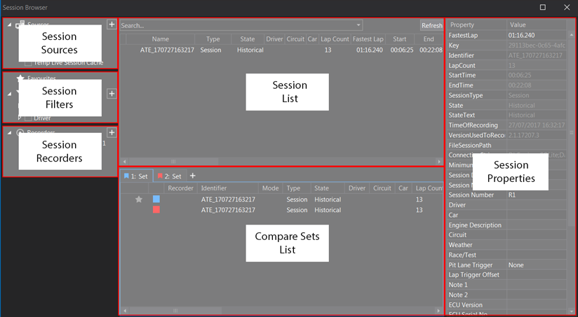 Session Browser - ATLAS Product Suite